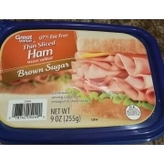 Great Value Thin Sliced Ham, Brown Sugar: Calories, Nutrition Analysis ...