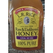 L.R. Rice Raw And Unfiltered Honey: Calories, Nutrition Analysis & More ...