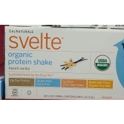 Calnaturale Svelte Organic Protein Shake, French Vanilla: Calories ...
