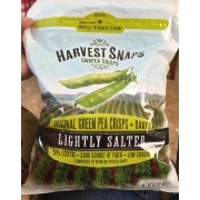 Harvest Snaps Green Pea Crisps, Lightly Salted: Calories, Nutrition ...