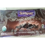 SunSpire Bittersweet Chocolate Chips, Organic, Cacao: Calories ...