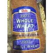 Cub 100% Whole Wheat Bread: Calories, Nutrition Analysis & More | Fooducate
