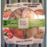 Five Star Gourmet Foods Mini Meals 2 Go, Grilled Chicken Plus Hummus ...