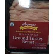 Wegmans Ground Turkey Breast: Calories, Nutrition Analysis & More ...