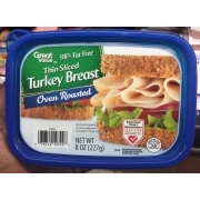 Great Value Thin Sliced Turkey Breast, Oven Roasted: Calories ...