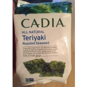 Cadia Teriyaki Roasted Seaweed: Calories, Nutrition Analysis & More ...