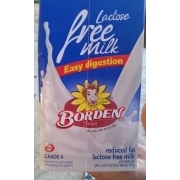 Borden Grade A, Reduced Fat Lactose Free Milk: Calories, Nutrition ...