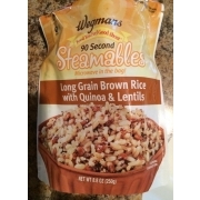 Wegmans Steamables, Long Grain Brown Rice With Quinoa And Lentils ...