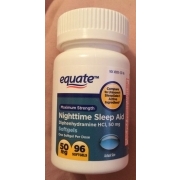 Equate Maximum Strength, Nighttime Sleep Aid, Dietary Supplement ...