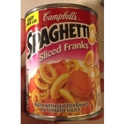 Campbell's SpaghettiOs Sliced Franks: Calories, Nutrition Analysis ...