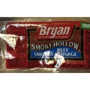 Bryan Beef Smoked Sausage, Smoky Hollow: Calories, Nutrition Analysis ...