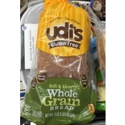 Udi's Gluten Free Soft And Hearty Whole Grain Bread: Calories ...