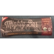 Mighty Bar 100% Grassfed Beef With Cranberry And Sunflower Seed ...