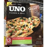 Uno Flatbread, Chicken Spinoccoli: Calories, Nutrition Analysis & More ...