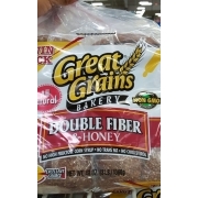 Great Grains Bakery Double Fiber And Honey Bread: Calories, Nutrition ...