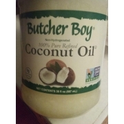 Butcher Boy 100% Pure Refined Coconut Oil: Calories, Nutrition Analysis ...