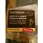 Marketside Garlic And Wrap French Bread, Garlic Herb: Calories ...
