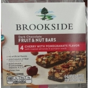 Brookside Dark Chocolate Fruit And Nut Bars, Cherry With Pomegranate ...