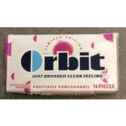 Orbit Just Brushed Clean Feeling, Pomegranate: Calories, Nutrition ...