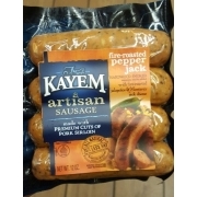 Kayem Artisan Sausage, Fire Roasted Pepper Jack: Calories, Nutrition ...