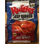 Ruffles Deep Ridged, Classic Hot Wings Flavored Chips: Calories ...