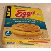 Eggo Breakfast Sandwiches, Ham, Egg And Cheese: Calories, Nutrition ...
