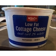 Winco Foods Low Fat Cottage Cheese, Small Curd 2% Milkfat: Calories ...