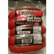 Georgia Reds Red Hot Sausage, Chicken And Pork: Calories, Nutrition ...