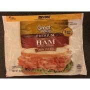 Great Value Premium Honey Ham, Water Added, Thin Sliced: Calories ...