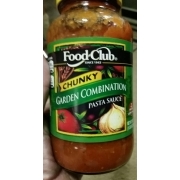 Food Club Chunky, Garden Combination Pasta Sauce: Calories, Nutrition ...