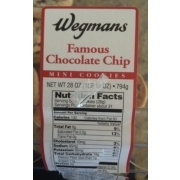 Wegmans Famous, Chocolate Chip, Cookies: Calories, Nutrition Analysis ...