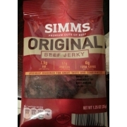 Simms Premium Cuts Of Beef Original Beef Jerky: Calories, Nutrition ...