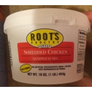 Root's Poultry Shredded Chicken, Sandwich Mix: Calories, Nutrition ...