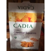 Cadia Organic Cheddar Squares Baked Crackers: Calories, Nutrition ...
