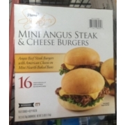 Pierre Signatures Mini Angus Steak And Cheese Burgers: Calories ...
