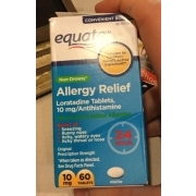 Equate Loratadine Tablets, Allergy Relief: Calories, Nutrition Analysis ...