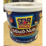 Star Snacks Mixed Nuts, Less Than 80% Peanuts: Calories, Nutrition ...