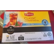 Lipton Classic Iced Unsweetened Black Tea: Calories, Nutrition Analysis ...