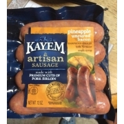 Kayem Artisan Sausage, Made With Premium Cuts Of Pork Sirloin: Calories ...