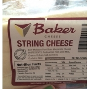 Baker Cheese String Cheese: Calories, Nutrition Analysis & More | Fooducate