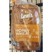 Lewis Bake Shop Bread, 1/2 Loaf, Honey Wheat: Calories, Nutrition ...