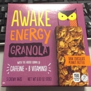 Awake Energy Granola, Dark Chocolate Peanut Butter, Chewy Bar: Calories ...