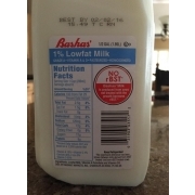 Bashas Lowfat Milk: Calories, Nutrition Analysis & More | Fooducate