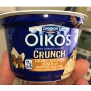 Dannon Oikos Crunch, Greek Nonfat Yogurt, Coconut Chocolate: Calories ...