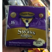 Dutch Farms Swiss Singles Cheese: Calories, Nutrition Analysis & More ...
