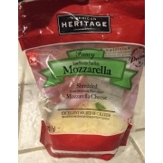 American Heritage Cheese, Fancy Shredded, Mozzarella: Calories ...
