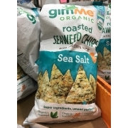 GimMe Organic Roasted Seawed Chips With Brown Rice, Sea Salt: Calories ...