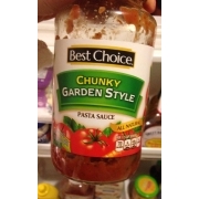 Best Choice Pasta Sauce, Garden Style, Chunky: Calories, Nutrition ...