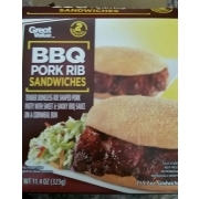 Great Value Bbq Pork Rib Sandwiches: Calories, Nutrition Analysis ...