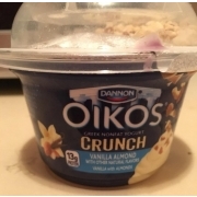 Dannon Oikos Greek Nonfat Yogurt, Crunch, Vanilla Almond: Calories ...
